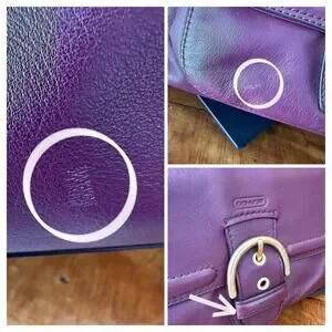 Coach | Bags | Coach Campbell Large Plum Bordeaux Leather Satchel ...